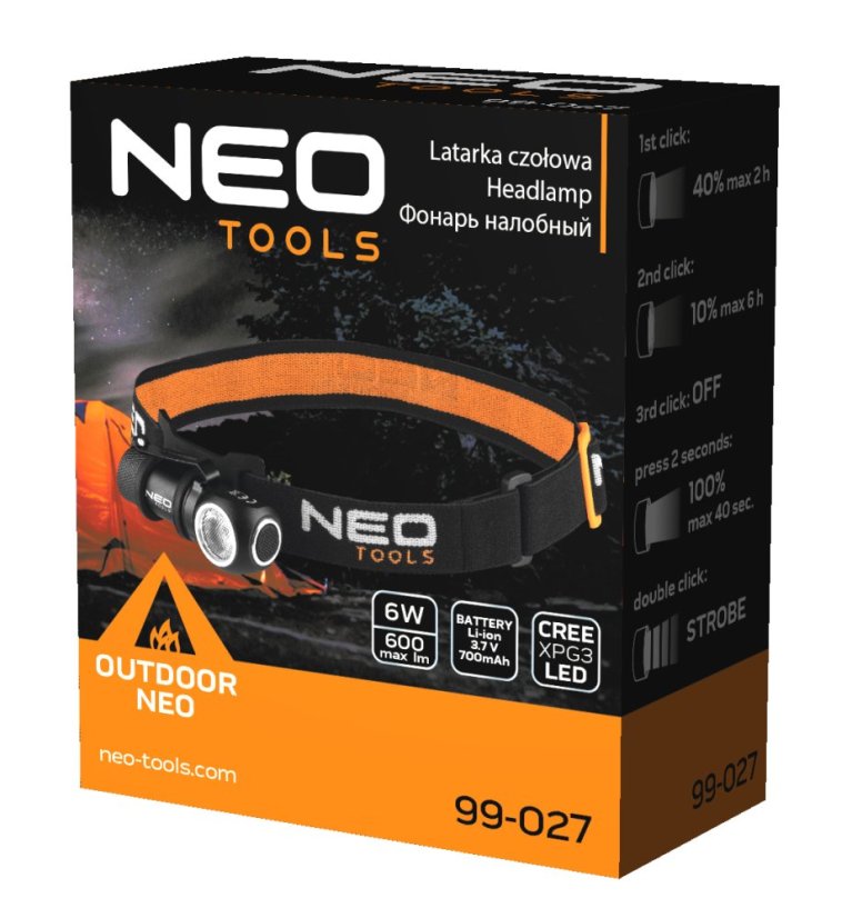 Fejlámpa 600 lm USB mágneses töltés CREE XPG3 LED 99-027 - Foxigy.hu