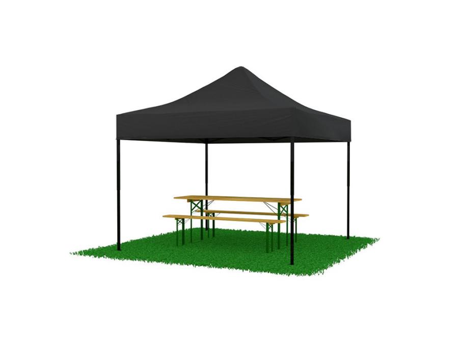 Cort pavilion pliabil 3x3 negru SQ LITE - Foxigy.ro