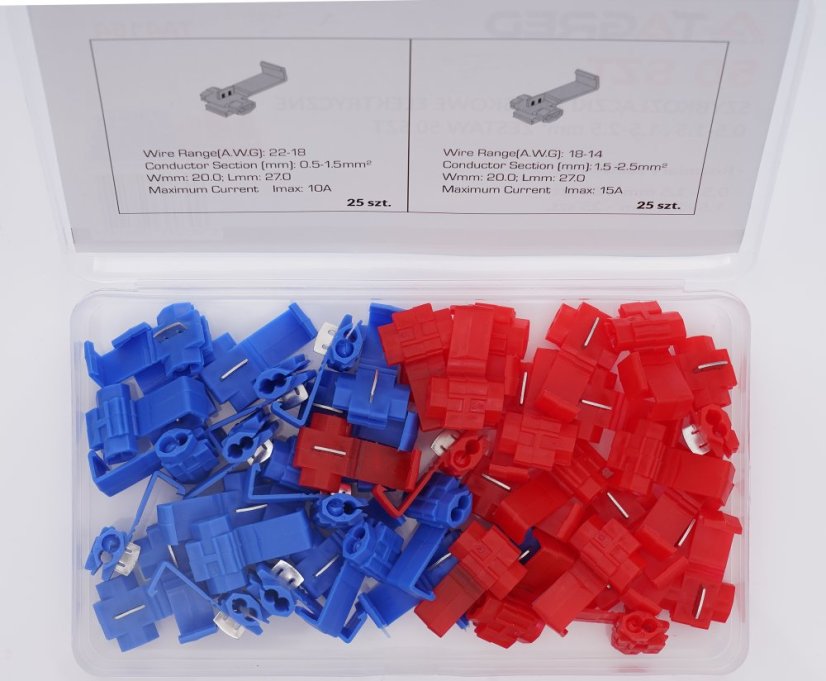 Съединители, бързи съединители, клеми за електрически кабели, 50 броя ...